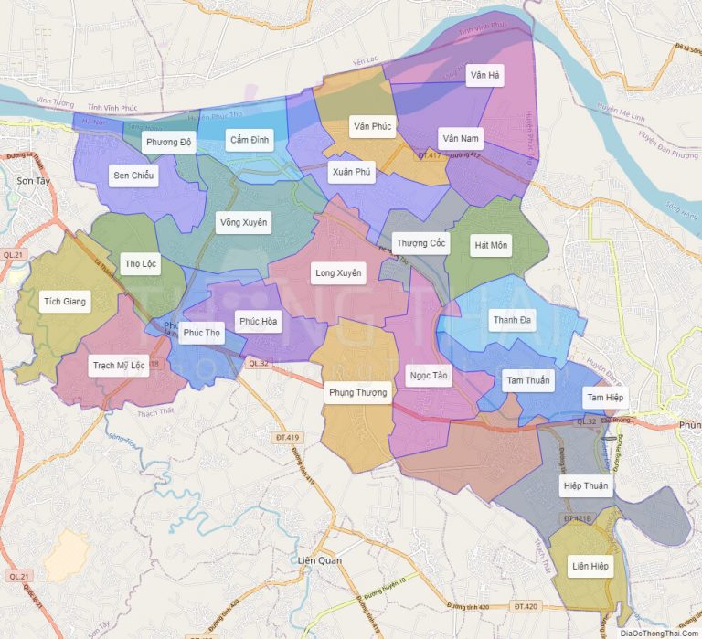 Phuc Tho District | About Phuc Tho: Map, postal codes, Tourist, History ...